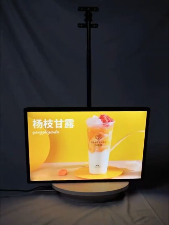 LED light box billboard With telescopic boom hanging menu board display ...