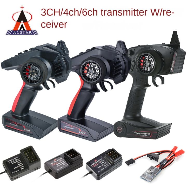 AUSTAR RC Transmitter and Receiver 2.4G 3CH 4CH 6CH Universal RC ...