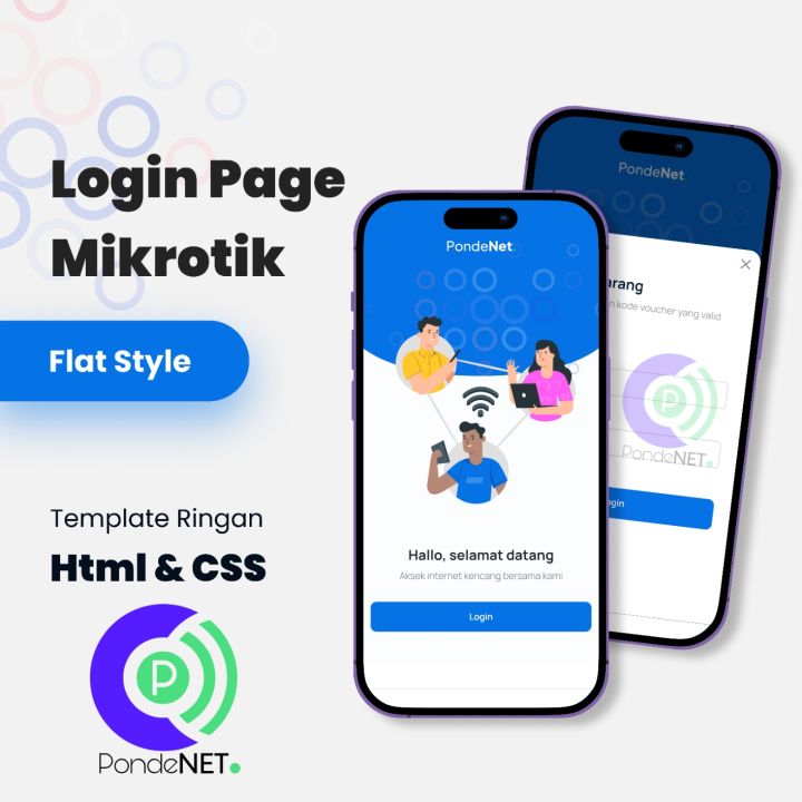 Template login page MikroTik flat style | Lazada Indonesia