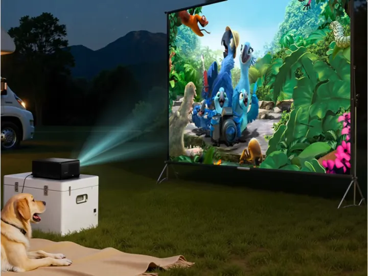 Mini Projector 1080P WiFi Bluetooth Portable Home Theater with Electric ...