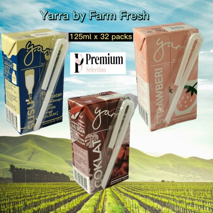 Susu Yarra by Farm Fresh Full Cream/Yarra by Farm Fresh Strawberry ...