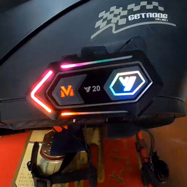 HVA Y20max Motorcycle Intercom Headset Bluetooth Wireless Y20 Max For 2 ...