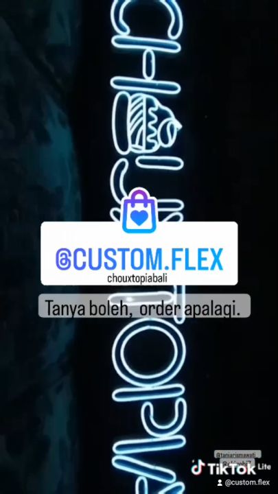 Neon Flex Custom Nama Lampu LED Tulisan Logo Aesthetic Indoor Outdoor ...