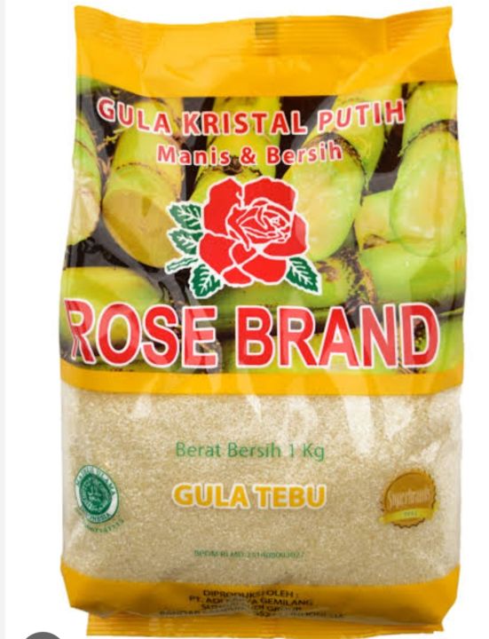 gula kemasan 1kg. merek ROSE BRAND kuning | Lazada Indonesia