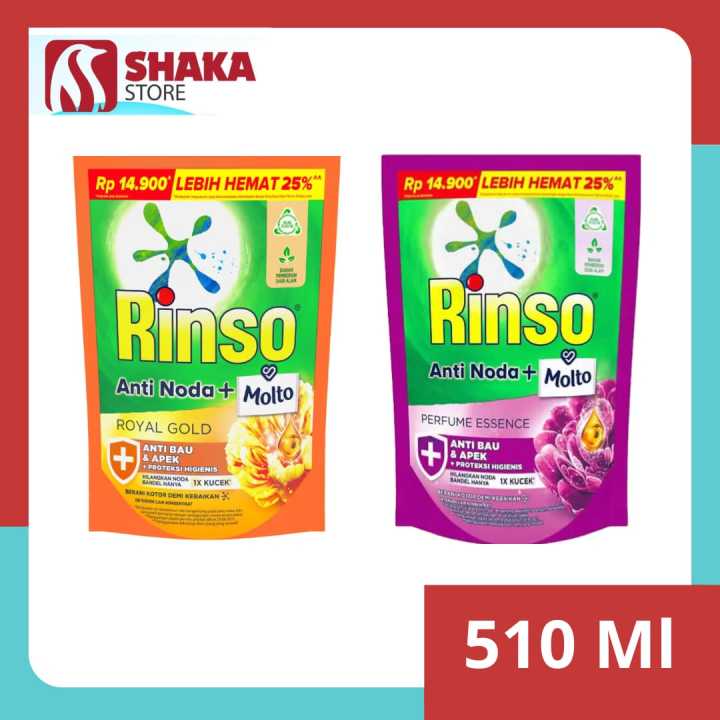 RINSO MOLTO DETERJEN CAIR 510 ML | Lazada Indonesia