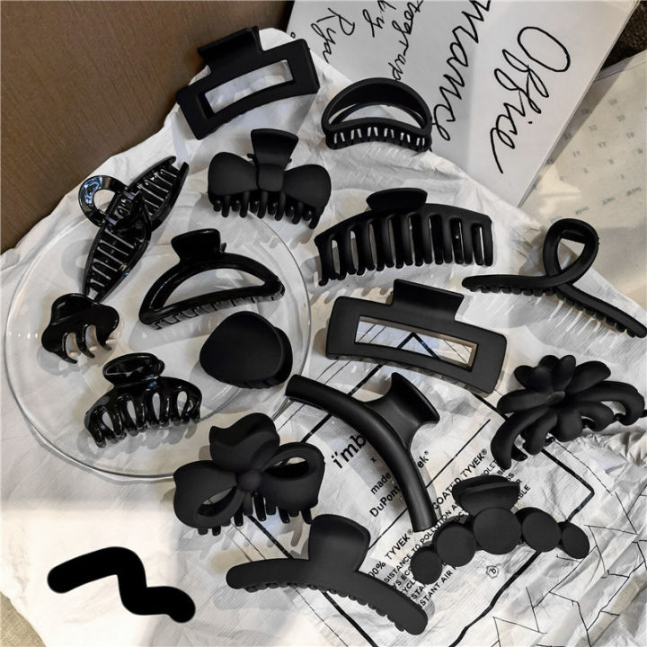 Zy Fashion Korean Style Black Series Hair Clip claw for women elegant ...
