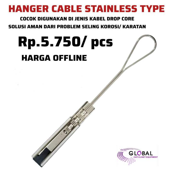 Bracket Clamp Hanger Cable Stainless Type - Breket Kabel Fiber Optik ...