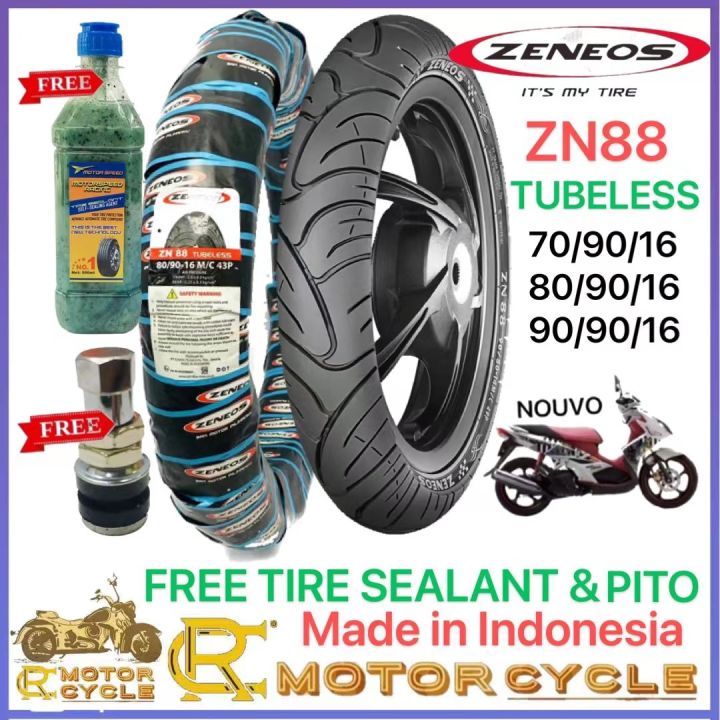 ZENEOS ZN88 FOR NONVO MOTORCYCLE GULONG TUBELESS 70/90/16 80/90/16 90 ...