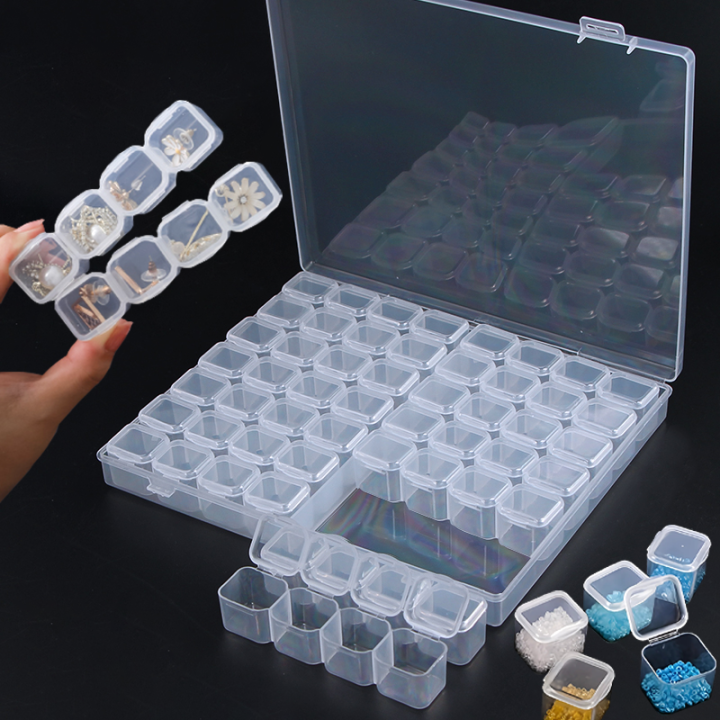 26/28/56 Grids Plastic Organizers Box Transparent Makeup Adjustable ...