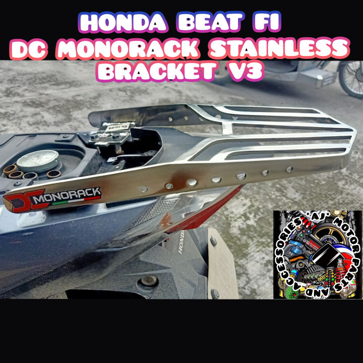 HONDA BEAT FI DC MONORACK STAINLESS BRACKET 304 | Lazada PH
