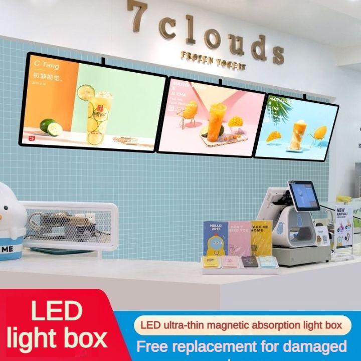 LED menu board display for milktea lighted menu board hanging ...