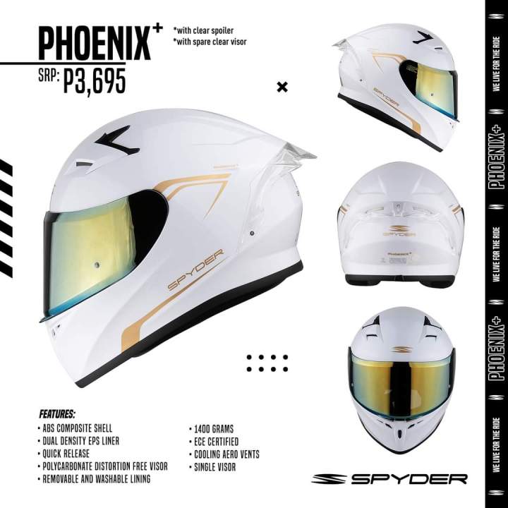 Spyder Phoenix + V2 Full Face Helmet | Lazada PH