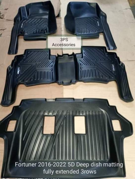Fortuner 5D Deep Dish Matting set 2016 2017 2018 2019 2020 2021 2022 ...