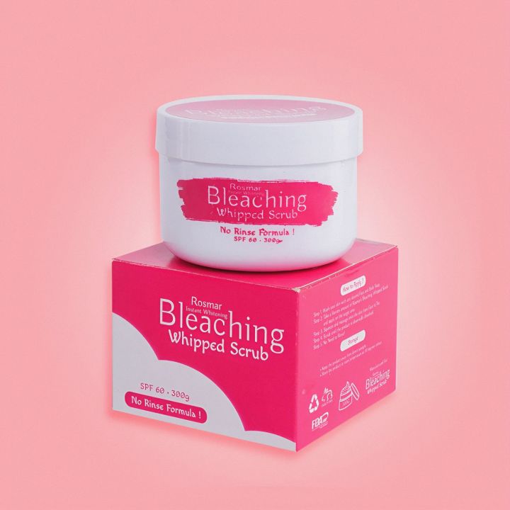 Bleaching Whipped Scrub with SPF 60 No Rinse Formula 300g | Rosmar ...