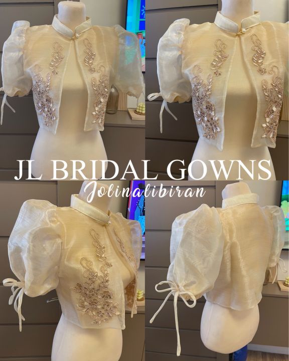 #NEW# Filipiniana puff sleeves bolero top - traditional wear | Lazada PH