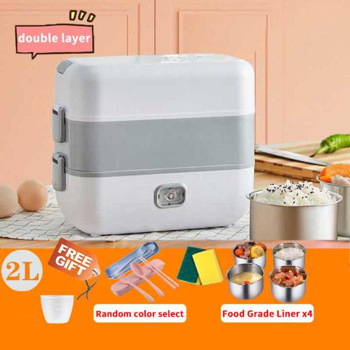【Gift】Rice Cooker 2.2L Large Capactiy Portable Electric Heating Cooking ...