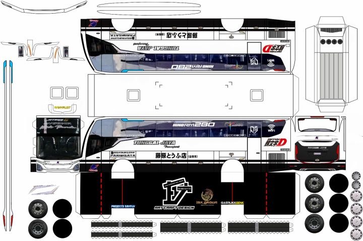 LEMBARAN PAPERCRAFT BUS JET BUS 5 KIDSPANDA MURAH BUKAN STIKER | Lazada ...