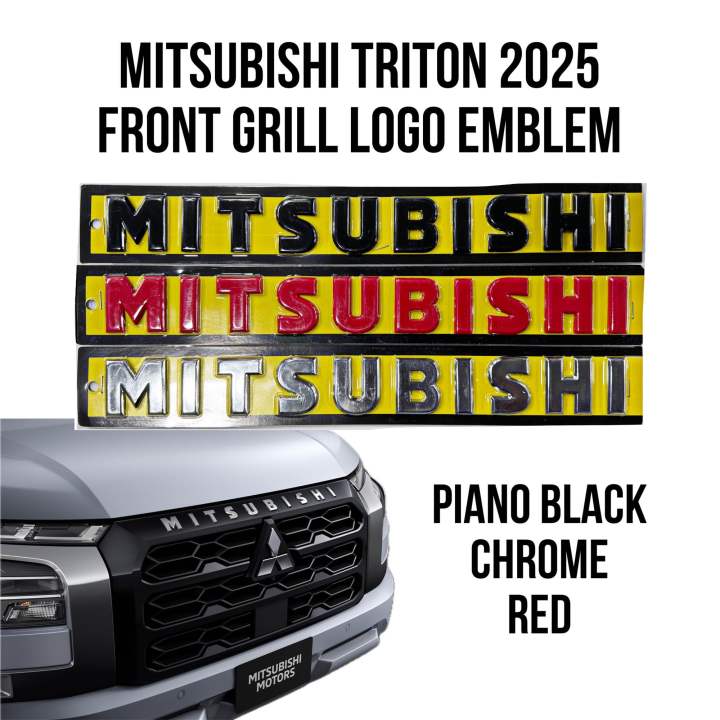 TRITON Modified Front Grill Alphabet Mitsubishi Emblem Logo ABS Car ...