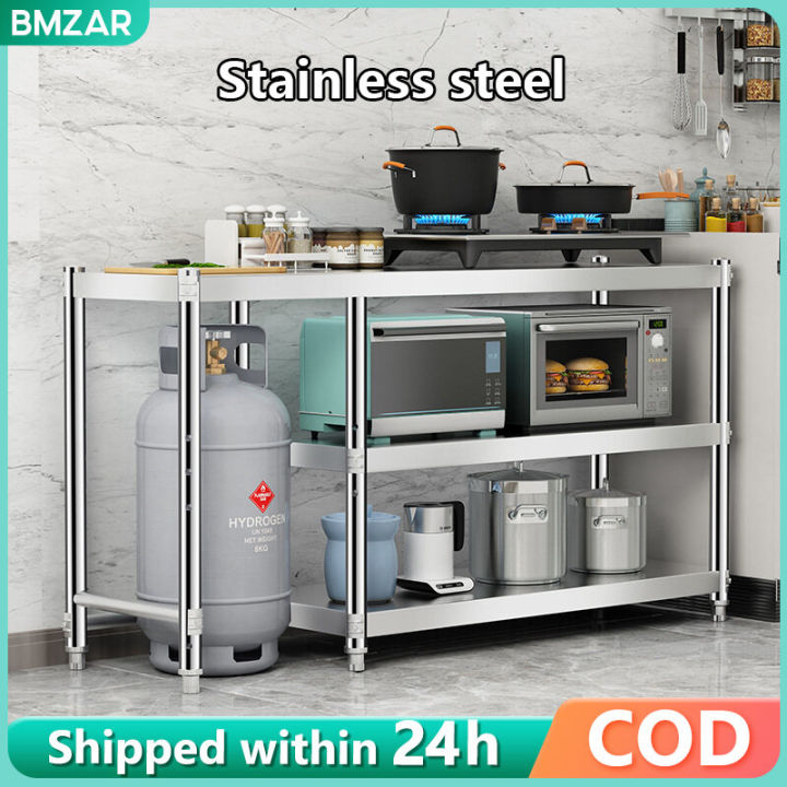 Gas Stove Stand with LPG roller Stainless Gas Rack Stove Rack Kitchen ...