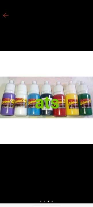 tinta khusus tatto set 7 warna isi 10ml.bisa riguest warna dan merk ...