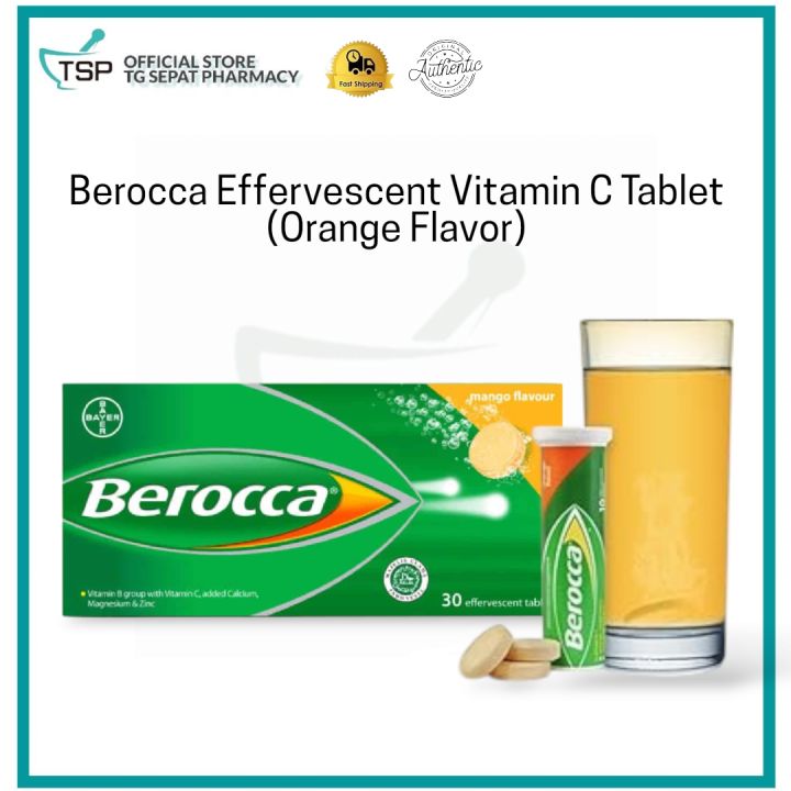 Berocca Effervescent Vitamin C Tablet 15s/30s Orange Flavour (Exp: 05/ ...