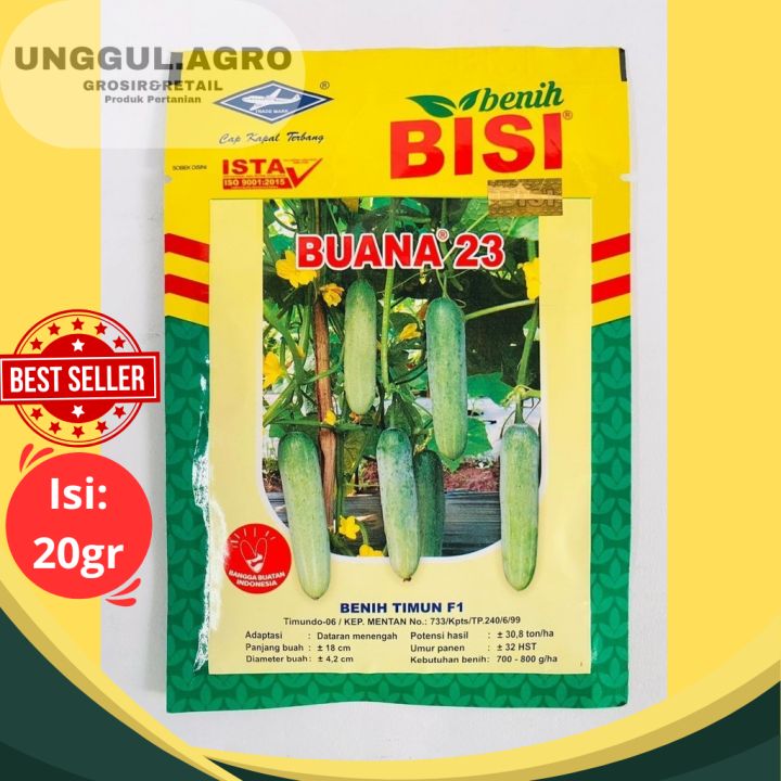 BEST SELLER🔥Benih timun Jenis Lalap Baby BUANA-23 F1 Netto 20gram dr ...