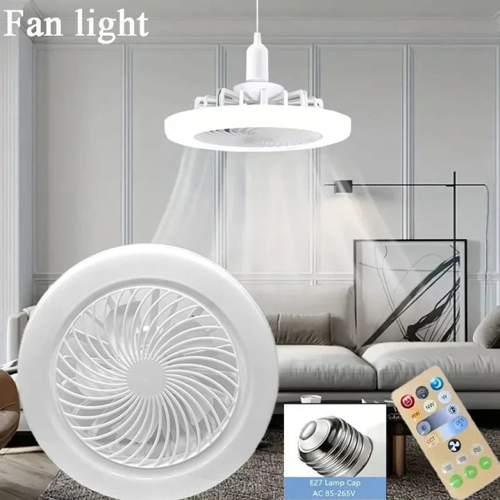 Intelligent three in one ceiling fan light with remote control timing ...