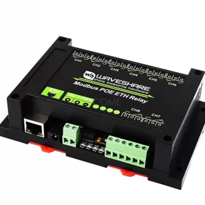 8 Channel POE Ethernet Relay Module, Modbus RTU/TCP MQTT Gateway ...