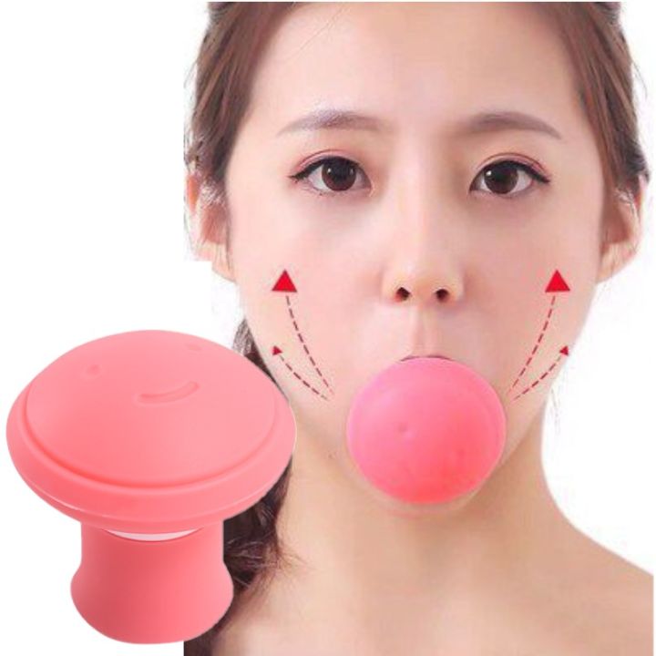 Jawline Jaw Exerciser Facial Lifter ซิลิโคน V Face Double Chin Remover ...