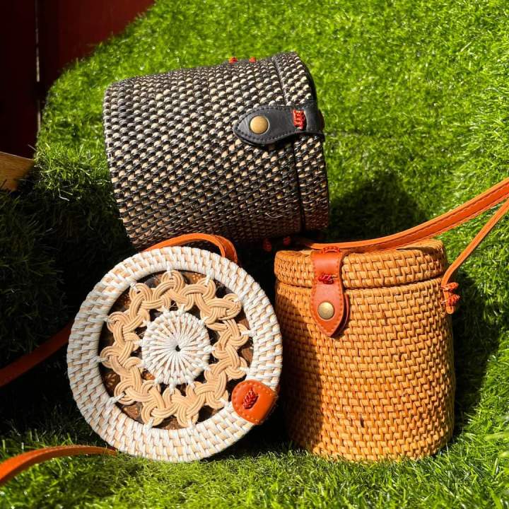 bucket pure rattan bags | Lazada PH