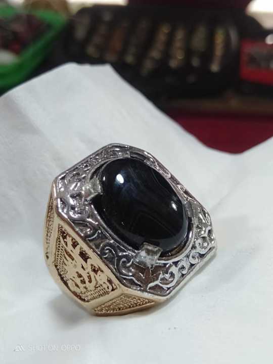 batu cincin akik Sulaiman hitam | Lazada Indonesia