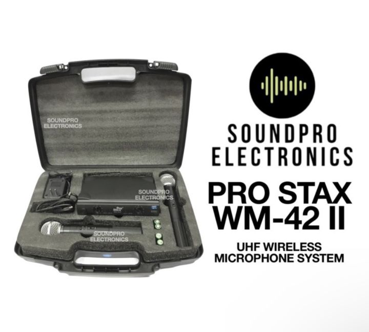 Pro Stax WM-42 II UHF WIreless Microphone System | Lazada PH