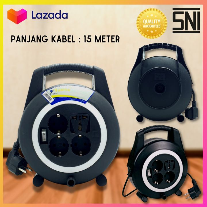 Stop Kontak / Kabel Roll 4 Lubang Saklar 15m - YUNIOR LY 111 SK / kabel ...