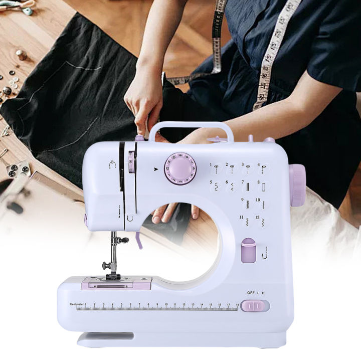 505A Portable Sewing Machine Double Speeds Small Sewing Machine 12 ...