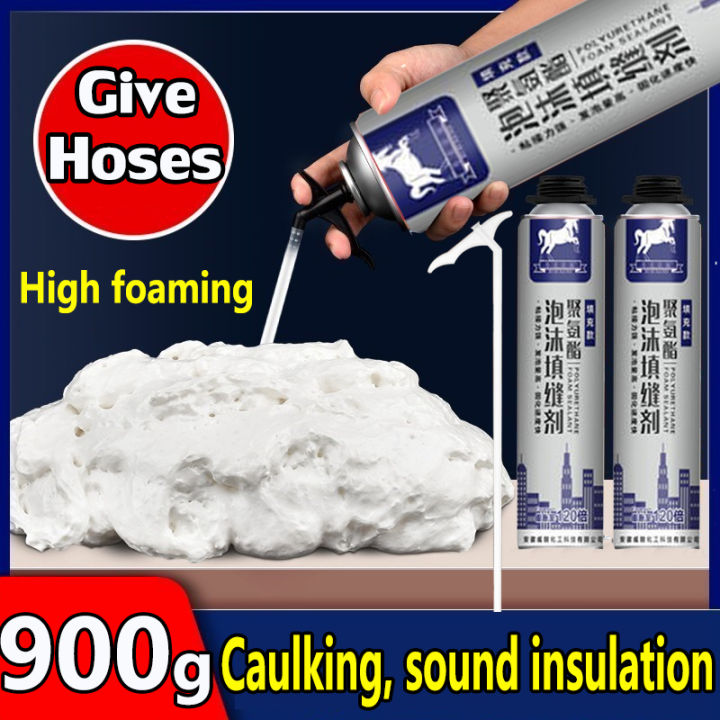 900g Polyurethane Expanding Foam Spray 120 times high foaming volume sealant filler insulation ...