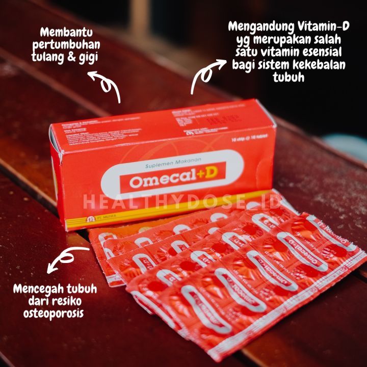 VITAMIN D 200 IU ISI 100 KAPLET / OMECAL D | Lazada Indonesia