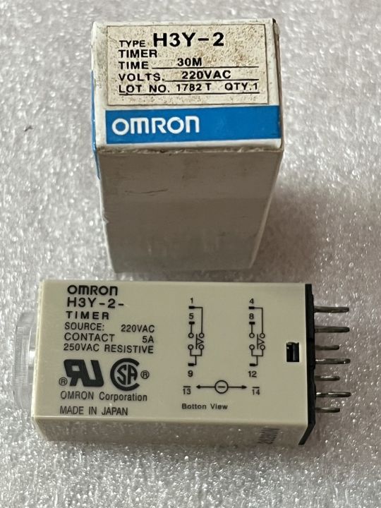 Timer Omron H3Y-2 Coll 220V 0-30Min+Socket | Lazada.co.th