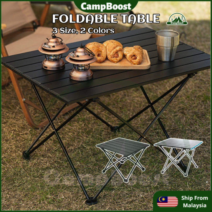 CampBoost Meja Camping Table Foldable Meja Lipat Camping Egg Roll Table ...