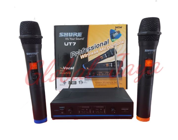 mic wireless shure UT7 double mic handle mic shure UT 7 wireless microphone karaoke mic ...