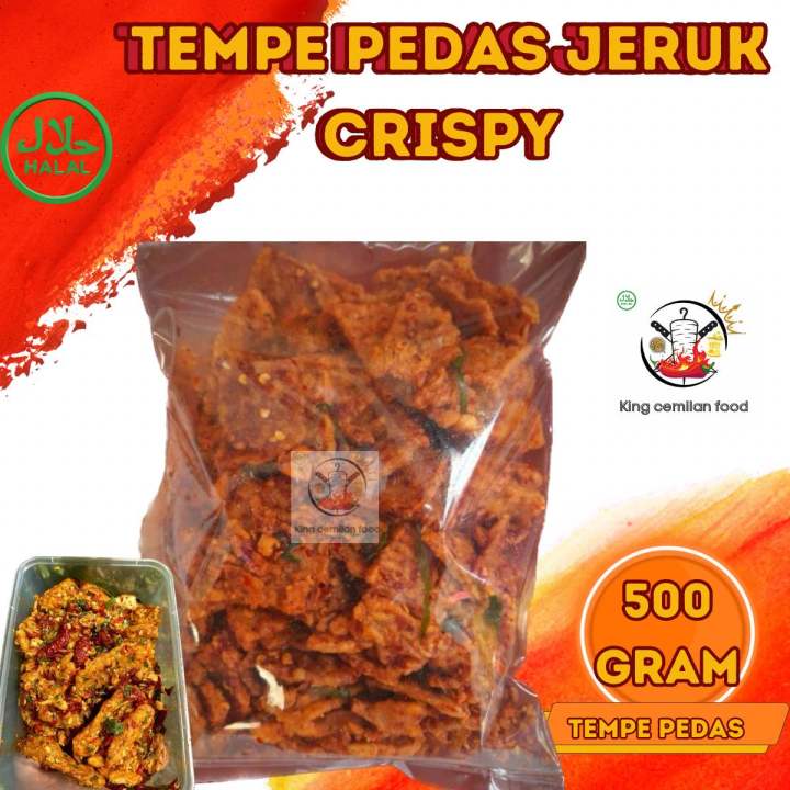 KERIPIK TEMPE KRISPY 500 gram ASIN PEDAS DAUN JERUK GURIH CEMILAN ...