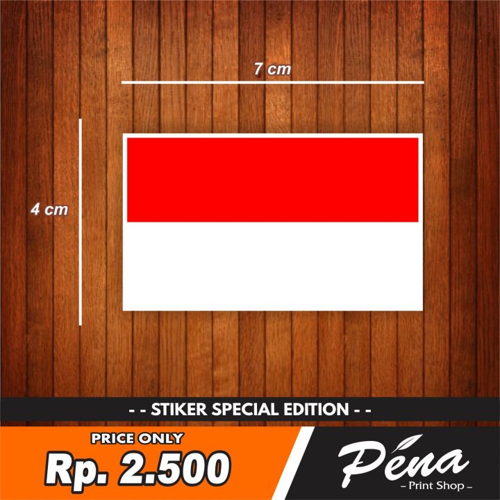 Sticker Stiker Bendera Merah Putih Bendera Indonesia | Lazada Indonesia