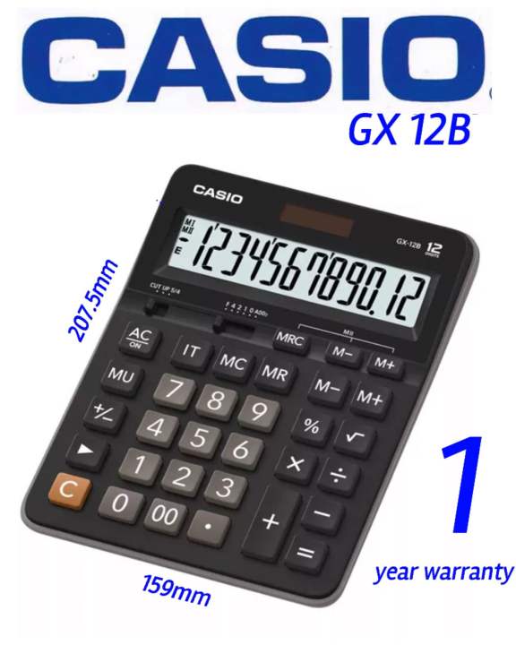 Original Casio GX12B 12 digits desktop calculator Casio GX-12B Gx12b gx12b | Lazada
