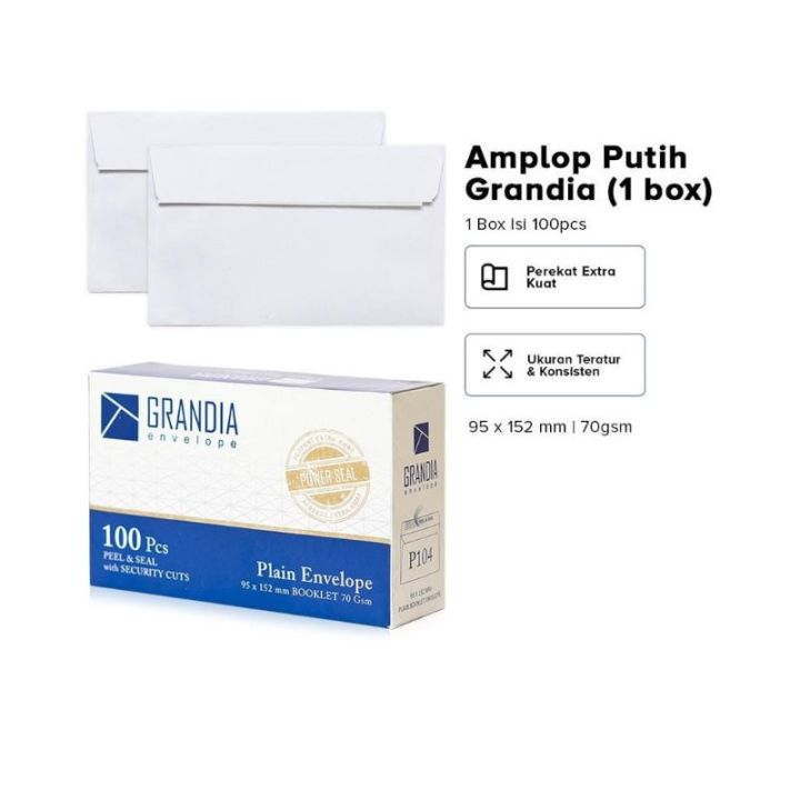 AMPLOP SURAT PUTIH POLOS ISI100PCS | Lazada Indonesia