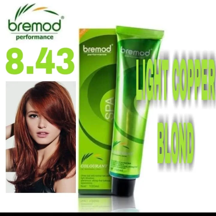 Hair Color BREMOD Light Copper Blonde 8.43 (100mL) | Lazada PH