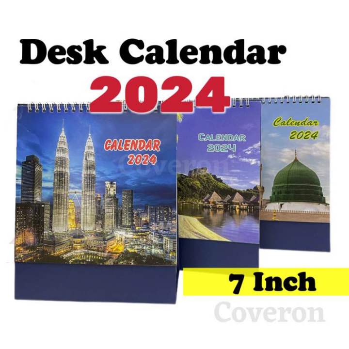 7” Desk Calendar 2024 | Table Calendar 2024 | Kalendar Meja 2024 | Lazada
