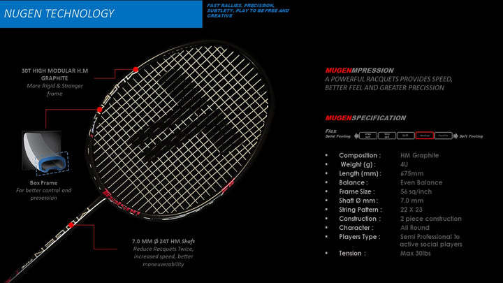 TOALSON MUGEN TYPE X/C/F/H BADMINTON RACKET | Lazada