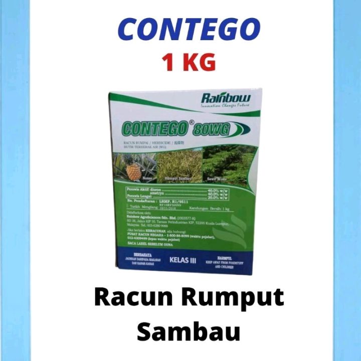 Contego 80WG 1KG Diuron 40% Ametryn 40% Rumput Sambau Nenas Tebu Pisang ...