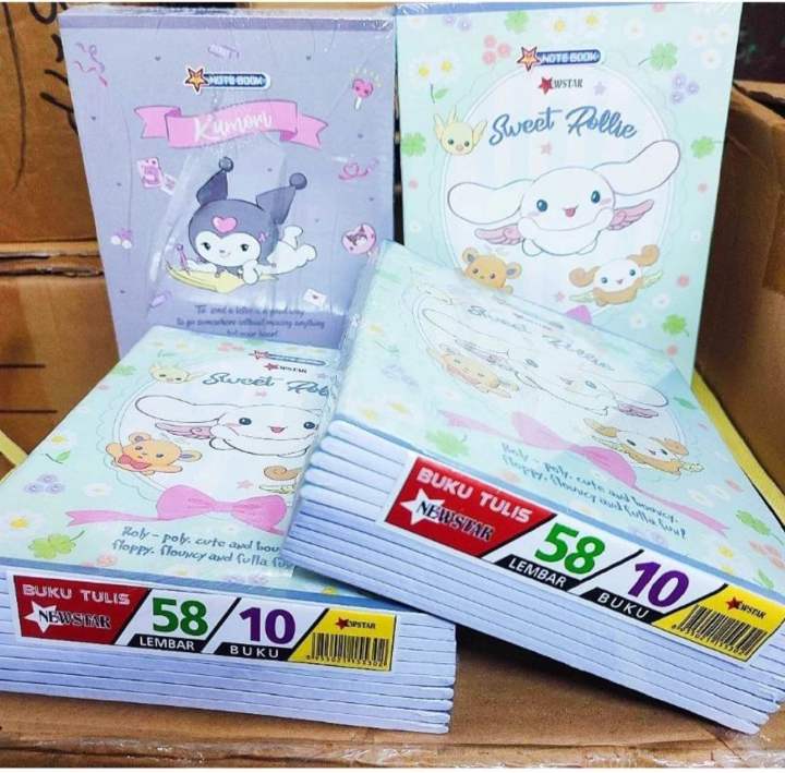 buku Karakter KUROMI/CINNAMOROL Buku Tulis Newstar 58 Lembar 10 Buku UK ...