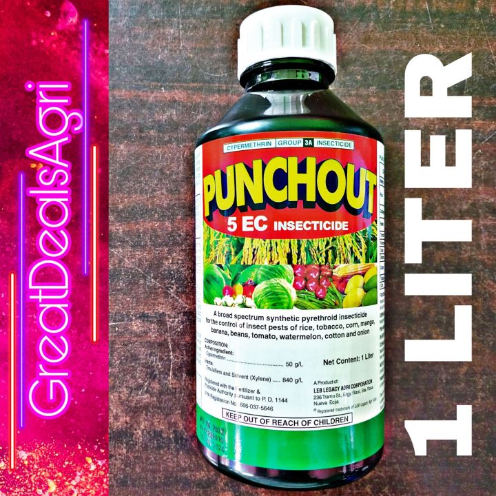 PUNCHOUT 5 EC CYPERMETHRIN INSECTICIDE (1 LITER) BY LEB LEGACY AGRI ...