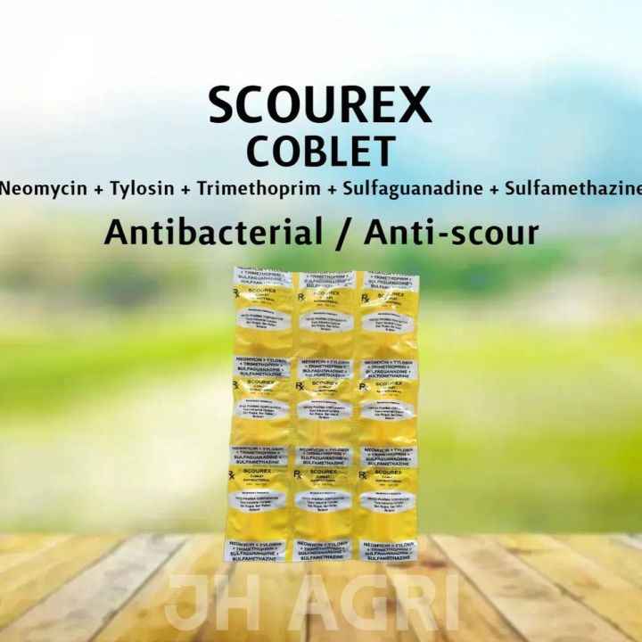 Scourex Tablet | Anti-scour for Animals| Antibacterial Tryco (9 Tablets ...